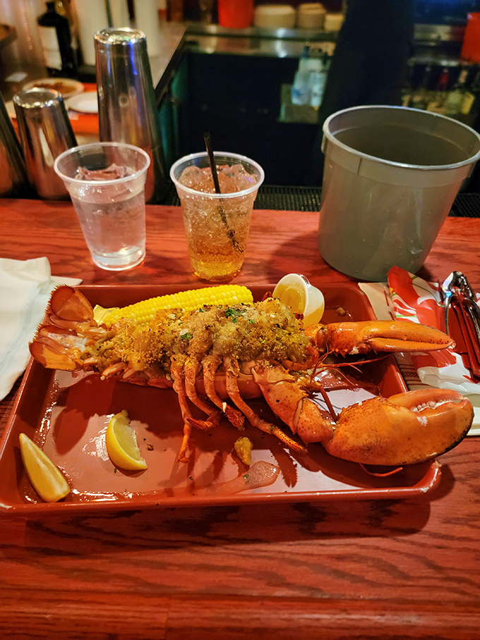A perfectly steamed lobster arrives at your table ready for cracking, bringing out your primal seafood-eating instincts in the best way.