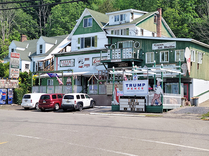 Luigi's eclectic exterior might raise eyebrows, but locals know this unassuming spot delivers flavors that make the drive to Emporium worthwhile.