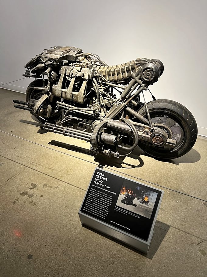 This skeletal motorcycle looks like it escaped from a Mad Max film. Half mechanical sculpture, half transportation&mdash;all conversation starter.