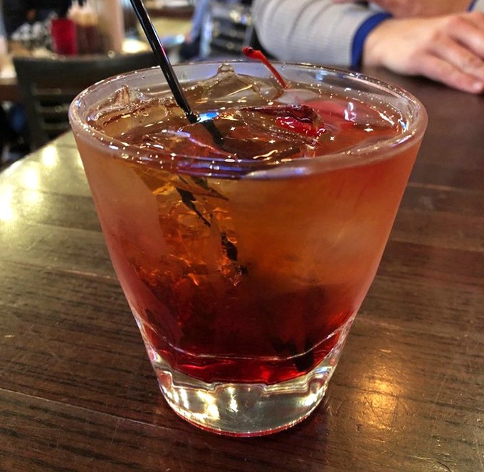 A proper Manhattan that doesn't mess around. The cherry isn't decoration &ndash; it's earned its place in this classic cocktail.