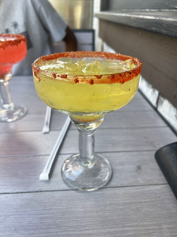This isn't just a margarita&mdash;it's sunshine in a glass with a spicy rim that reminds you you're in California, not Kansas anymore.