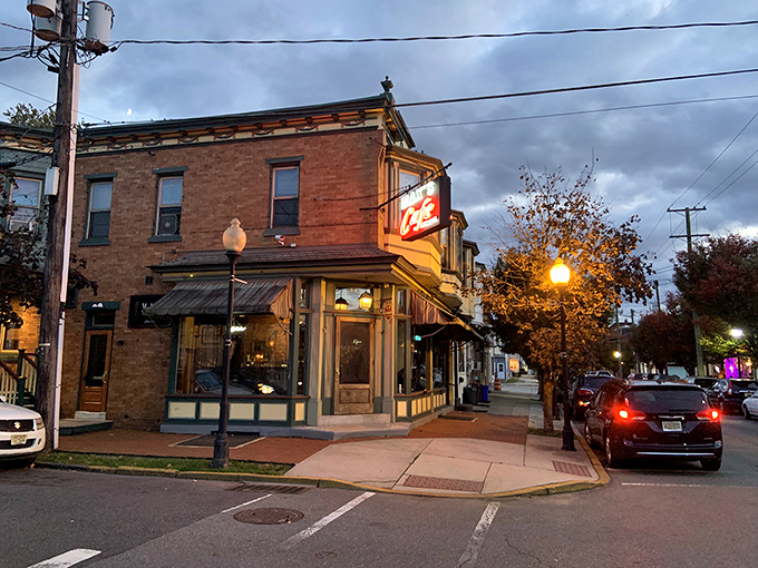 Max's Seafood Cafe occupies a historic corner building, serving up fresh catches in an atmosphere that whispers of maritime history rather than shouting about it.