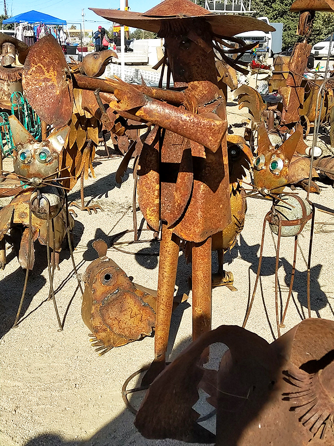 Rusty becomes rustic in these whimsical metal sculptures—proof that Arizona artists can transform scrap metal into backyard conversation starters.
