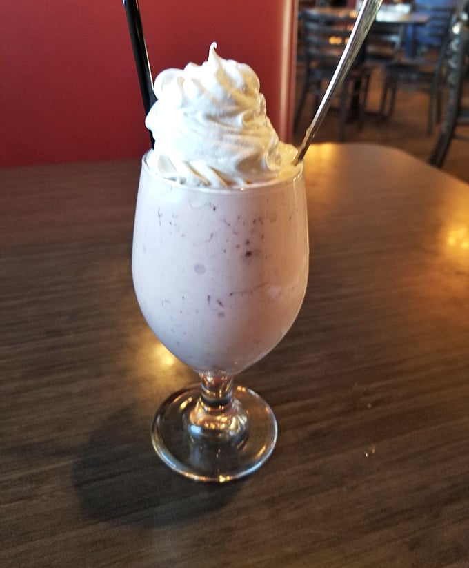 This isn't just a milkshake&mdash;it's dessert in a glass with a straw as your delivery system. The whipped cream mountain on top? That's just showing off.
