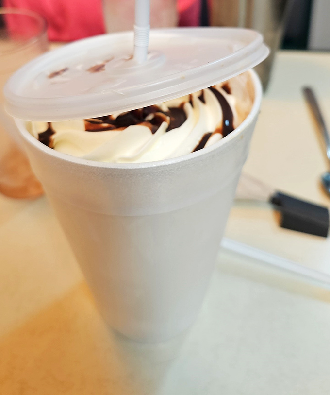 This isn't just a milkshake; it's a drinkable dessert that requires both a straw and spoon&mdash;and possibly a moment of silent appreciation.