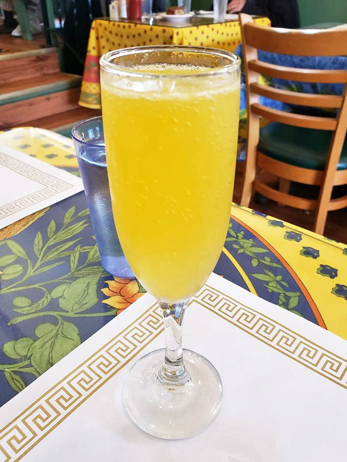 A mimosa that captures California sunshine in a glass&mdash;the perfect companion to whatever French toast fantasy you've ordered.