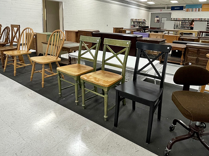 Chair collection that spans decades of design trends&mdash;from farmhouse chic to office practical, all waiting for their forever homes.