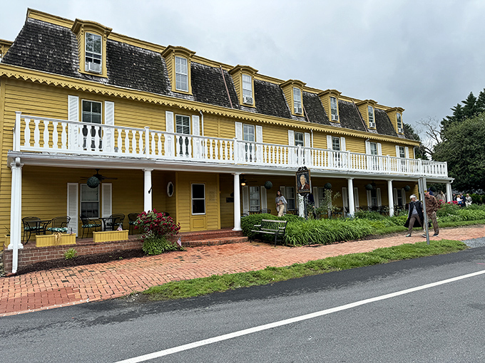 The Robert Morris Inn wears its yellow clapboard and white trim like a well-preserved colonial gentleman dressed for Sunday service.