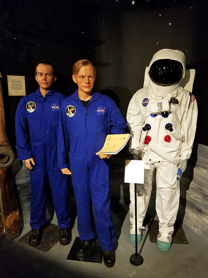 NASA's finest stand ready for their next mission, though this one appears to be "stand perfectly still in a museum for decades."