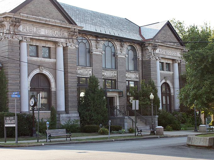 Oil City's Public Library isn't just about books&mdash;it's architectural eye candy with columns and craftsmanship that would make Carnegie himself smile.