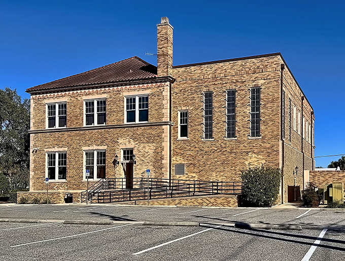 This handsome brick building stands as testament to Lake Wales' commitment to preserving its architectural character rather than demolishing history.