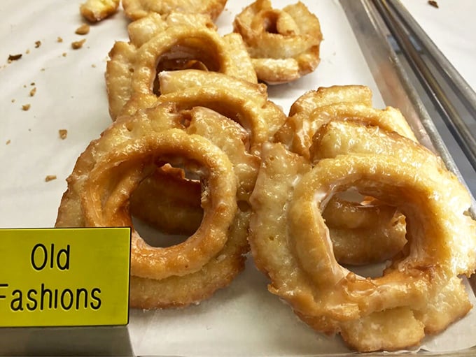 Old fashions with their characteristic craggy edges &ndash; nature's way of creating more surface area for that perfect glaze-to-donut ratio. Pure genius.