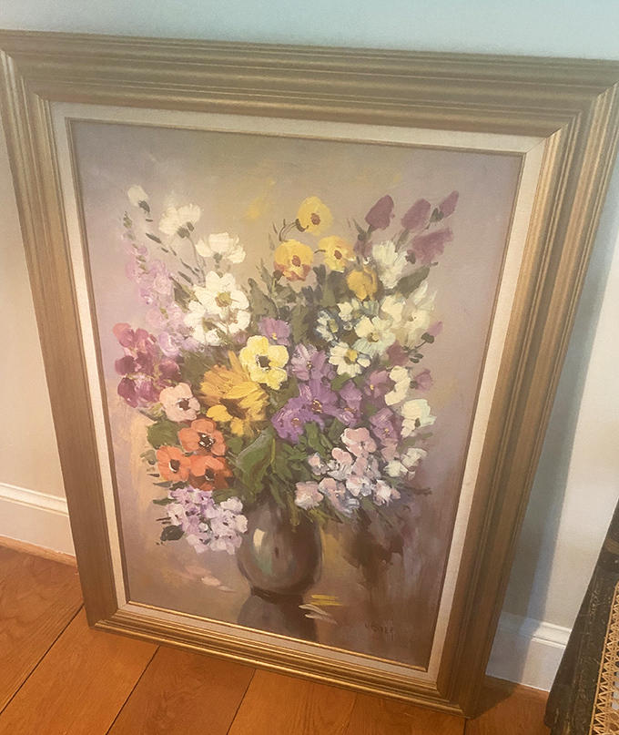 This isn't just a painting of flowers&mdash;it's bottled sunshine for your wall. Someone's garden immortalized forever, no watering required!