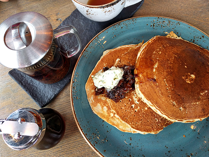 These pancakes aren't just breakfast&mdash;they're an event, complete with what looks like a butter crown melting into golden perfection.