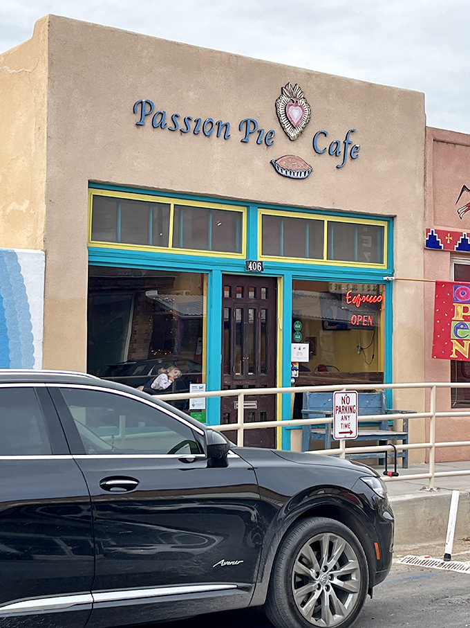 Passion Pie Cafe's colorful storefront promises homemade desserts that'll make you forget about counting calories temporarily.