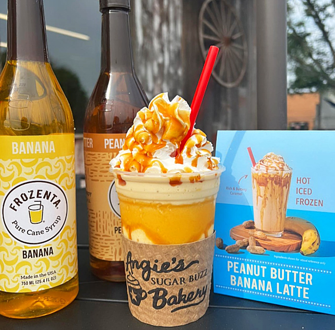 The peanut butter banana latte isn't just a drink&mdash;it's Elvis's favorite sandwich reimagined as a creamy, dreamy caffeine delivery system.