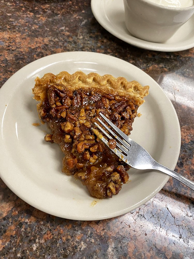 Pecan pie that strikes the perfect balance between gooey and structured&mdash;like the best relationships. That golden crust is the unsung hero of this Texas classic.