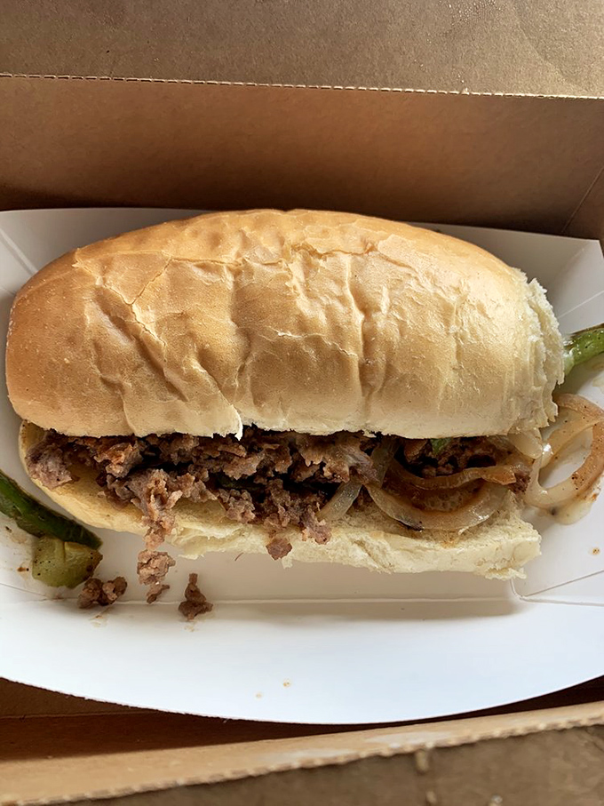 This Philly cheesesteak doesn't need the Liberty Bell to proclaim its greatness&mdash;the pillowy roll and seasoned meat speak volumes.