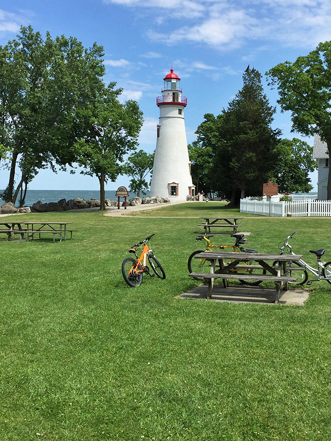 Perfect picnic territory! Nothing says "summer in Ohio" like enjoying lunch in the shadow of a maritime icon.