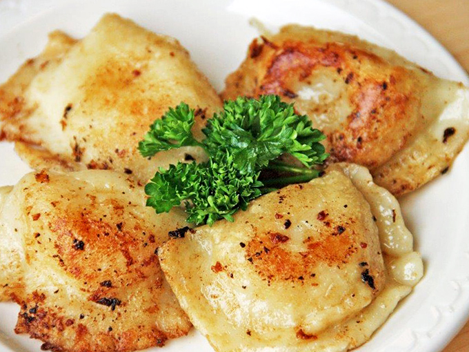 Pan-fried pierogi with their golden crusts and tender centers prove that sometimes the simplest pleasures are worth crossing state lines for.