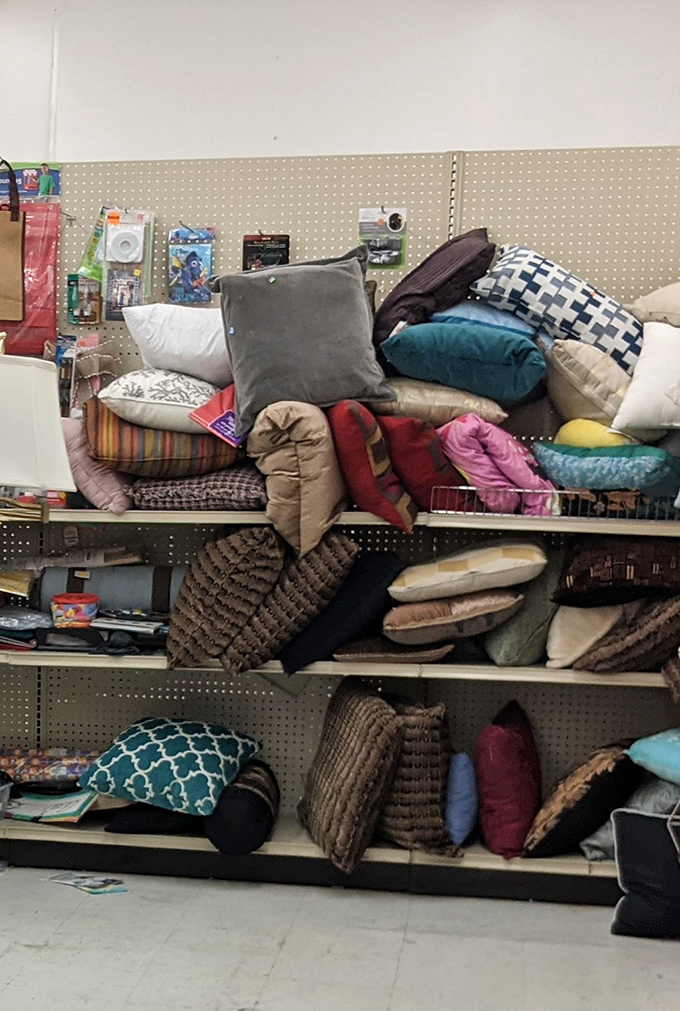 Pillow mountain! The decorative cushion section offers enough options to refresh your living room or build the world's coziest fort.