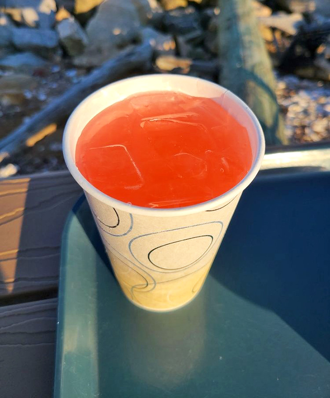 Summer in a cup &ndash; this vibrant pink lemonade provides the perfect tart counterpoint to all that rich, buttery seafood.