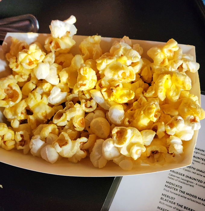 Movie theater popcorn gets a gourmet upgrade. Perfect for munching while surrounded by horror icons who, thankfully, can't steal any.