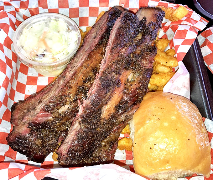 This combo plate delivers more meat than most people see in a week, and every bite earns its keep.