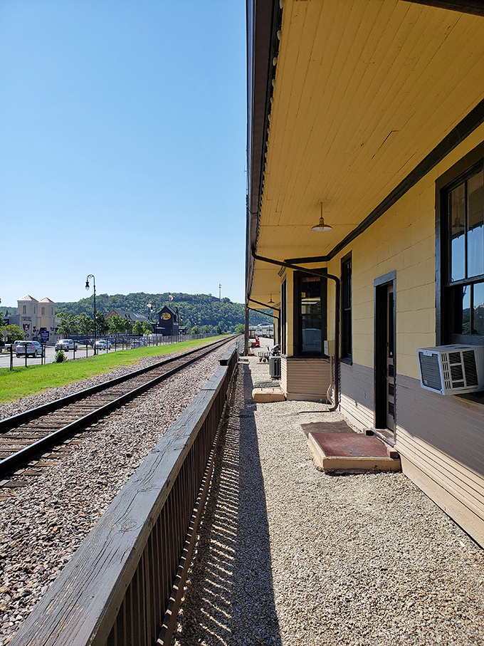 Sun-drenched platforms and endless tracks&mdash;the railway's version of "the road not taken" is actually taken several times daily.