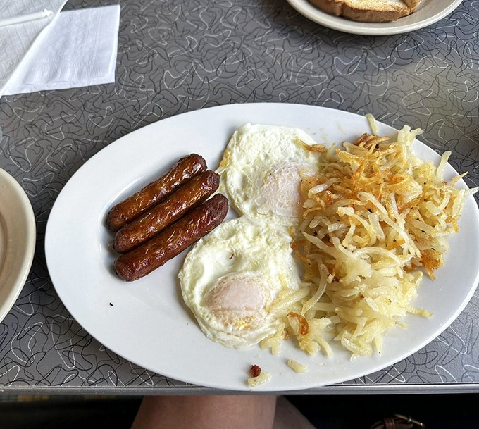 The Reuben sandwich &ndash; where corned beef, sauerkraut and Swiss cheese perform a perfectly choreographed dance. Those fries are ready for their supporting role.