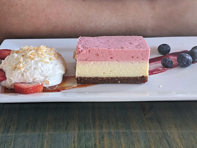 This raspberry key lime pie doesn't just satisfy a sweet tooth&mdash;it creates a cult following. Florida in dessert form.