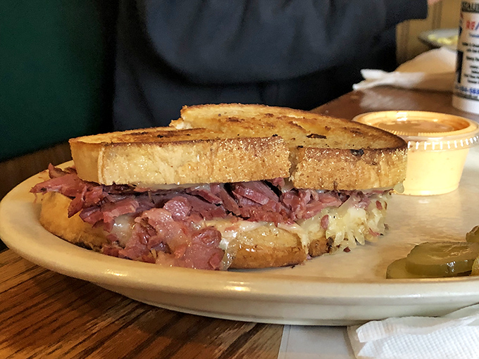 The Reuben sandwich&mdash;where corned beef, sauerkraut, and grilled rye bread come together in a harmony that would make any deli proud.