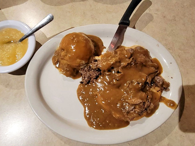 Smothered roast beef that doesn't need a knife &ndash; the gravy alone should have its own fan club and merchandise line.