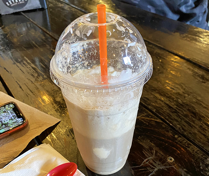 The root beer float &ndash; childhood nostalgia in a cup that somehow tastes even better when surrounded by automotive memorabilia.