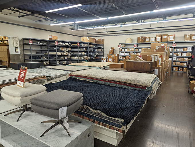 Rug heaven for the home d&eacute;cor enthusiast. That perfect statement piece for your living room is hiding here, just waiting to tie everything together.