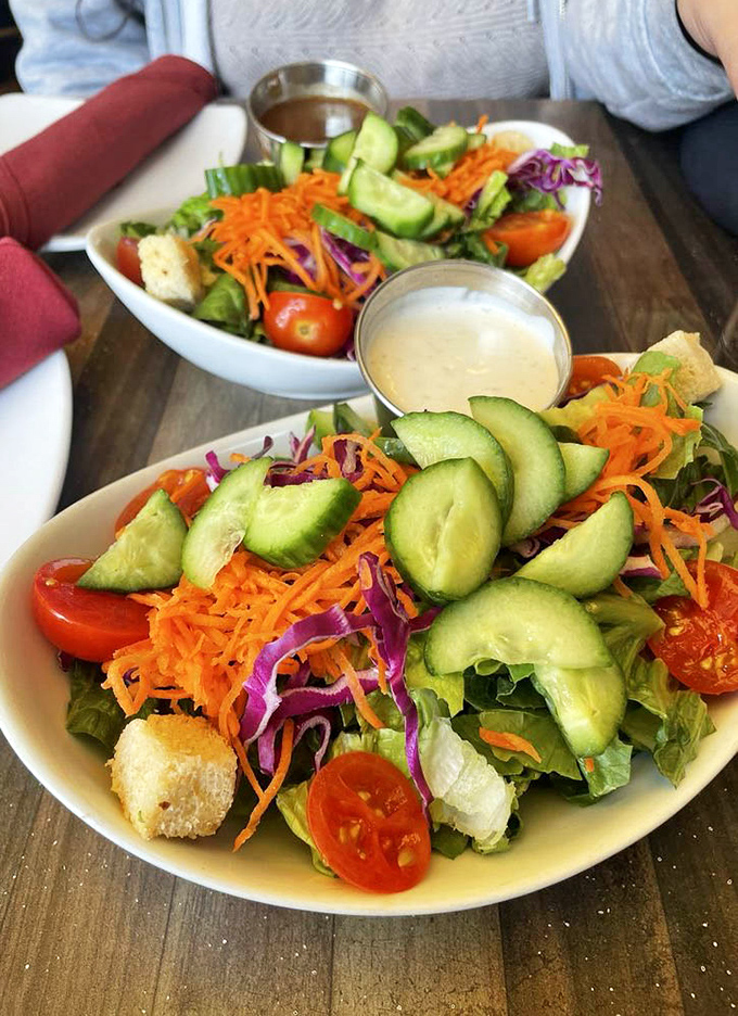 Even the salads deserve attention &ndash; vibrant, fresh, and colorful enough to make you momentarily forget you came for the seafood.