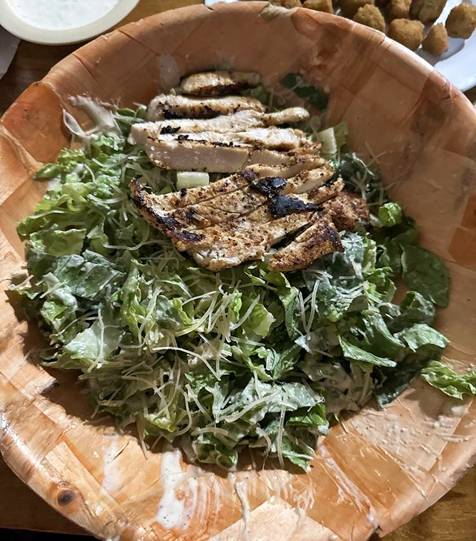 Even salads get the royal treatment at Maxine's. This wooden bowl of greens topped with grilled chicken is the breakfast rebel&mdash;healthy yet satisfying enough to silence your inner pancake craving.