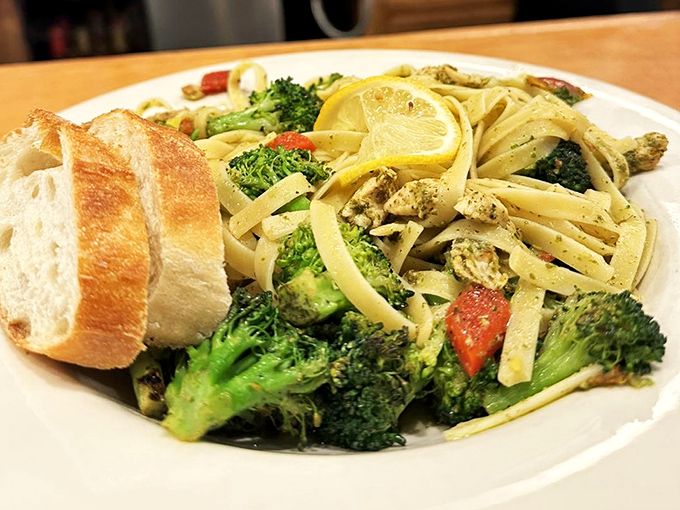 Pasta that twirls perfectly around your fork, studded with vibrant broccoli and a hint of lemon&mdash;proof that simple ingredients in the right hands become extraordinary.