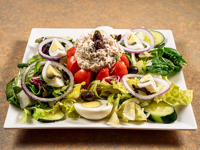 A salad that proves vegetables can be just as exciting as those famous omelets.