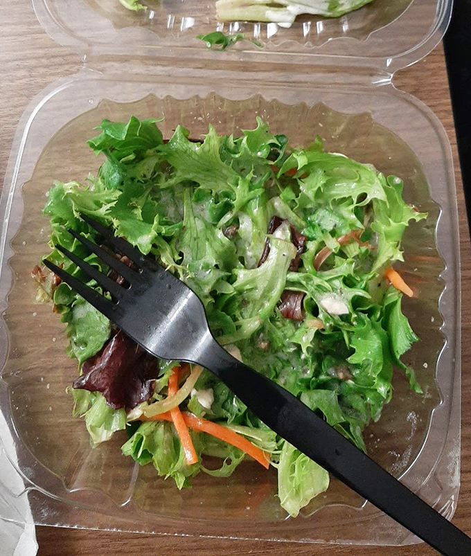 A fresh garden salad provides the perfect counterpoint to all that smoky richness&mdash;what dietitians call "strategic vegetable placement."