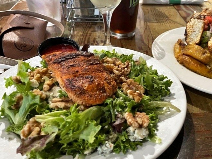 A salmon salad that makes eating greens feel less like virtue and more like indulgence&mdash;the leafy equivalent of finding money in your pocket.