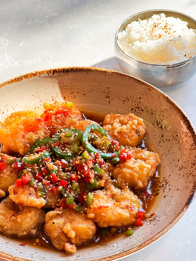 Shrimp in a sauce so good, you'll consider drinking it &ndash; no judgment here, we understand completely.