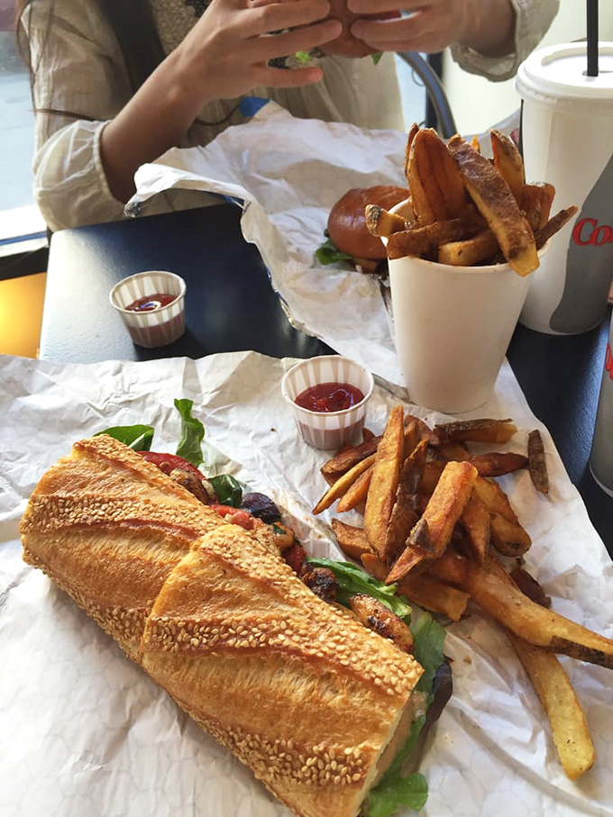 This isn't just a sandwich, it's a South Street vacation. Crispy shrimp, fresh-cut fries, and a cold drink&mdash;suddenly Monday feels like Friday.
