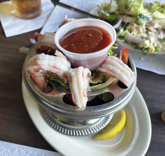 Shrimp cocktail served old-school style&mdash;on ice with a zingy sauce that wakes up your taste buds. Seafood this fresh makes you forget you're hundreds of miles from any ocean.