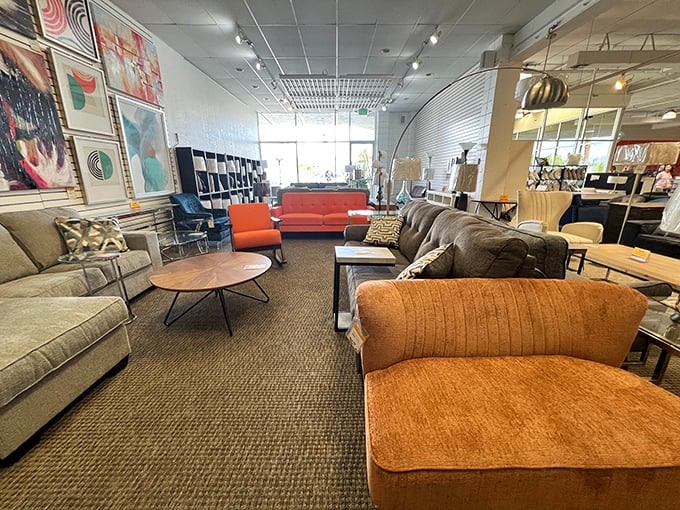 A living room tableau worthy of an Architectural Digest spread, where every sofa tells a story of style reborn.