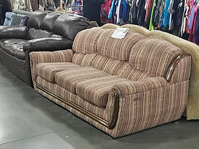 Sofa so good! These gently-loved couches are just waiting for their next Netflix marathon partner. The striped one's calling my name.