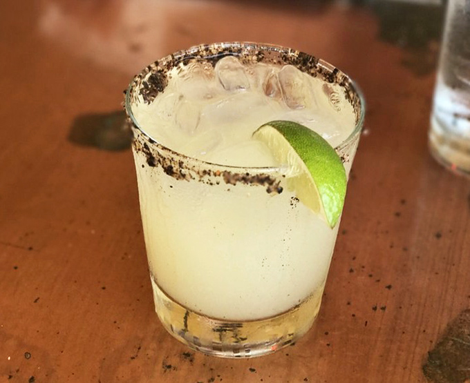 A spicy margarita with a tajin rim&mdash;because sometimes the perfect seafood dinner needs a cocktail that bites back just a little.