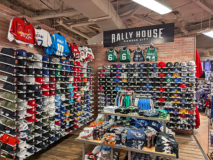 Rally House, where Kansas City sports fans can gear up with enough merchandise to transform their living rooms into unofficial stadium sections.