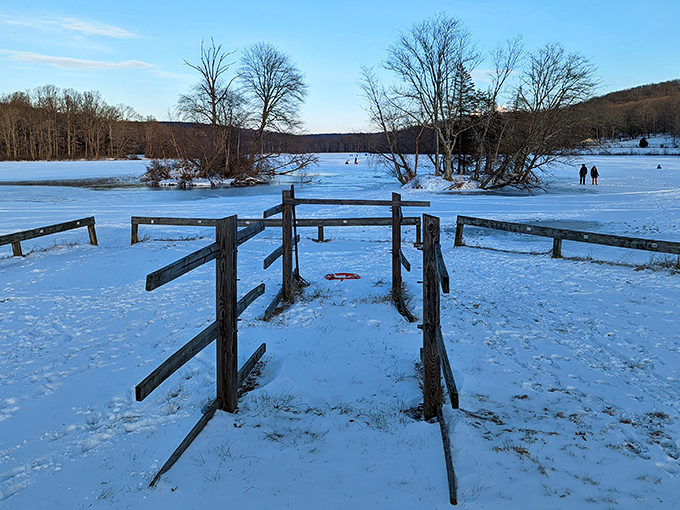 Winter transforms the park into a serene wonderland. The perfect backdrop for pretending you're in a holiday card.