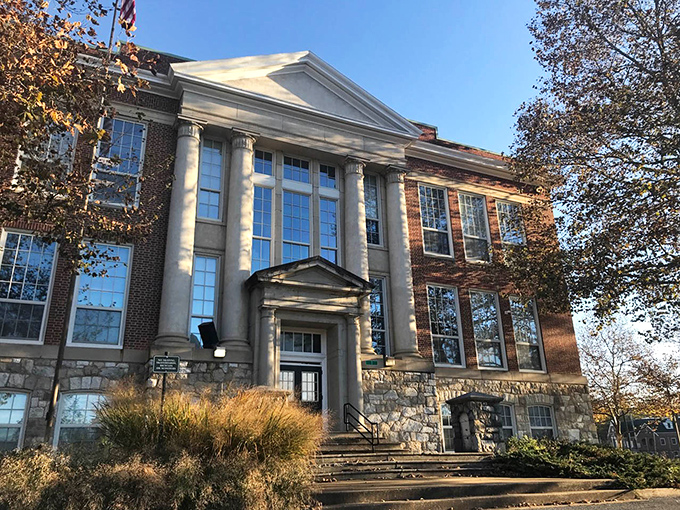 The Staunton Public Library combines classical columns with brick practicality&mdash;like Shakespeare writing a grocery list. Knowledge and beauty in equal measure.